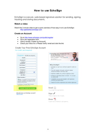 Echo Sign E-Signature User Guide - Sign in Seconds | PDF