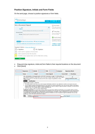 Echo Sign E-Signature User Guide - Sign in Seconds | PDF