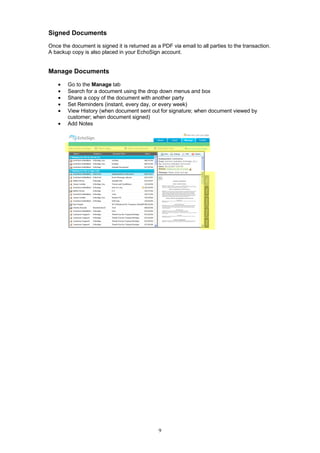Echo Sign E-Signature User Guide - Sign in Seconds | PDF
