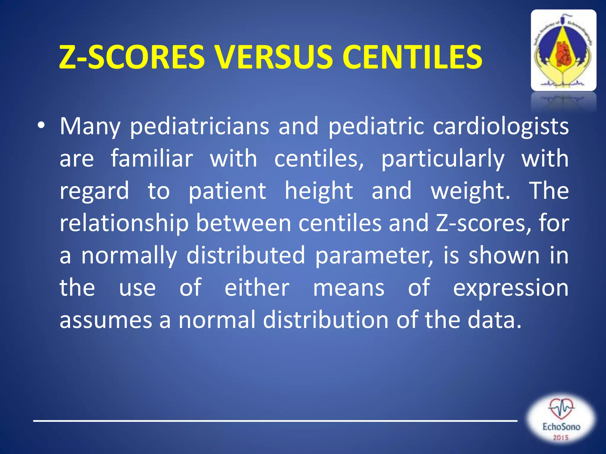 pediatric echo measurements technique z score | PPTX