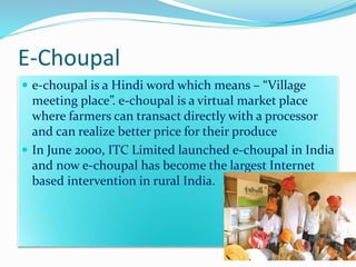 ITC E-choupal | PPTX