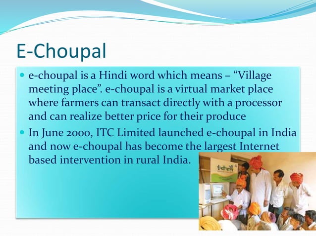 ITC E-choupal | PPTX