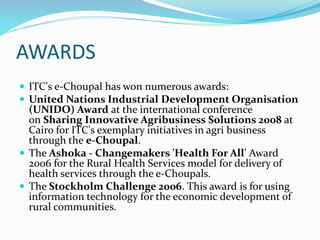 ITC E-choupal | PPTX