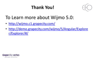 Wijmo 5 - GrapeCity Echo Tokyo | PPT