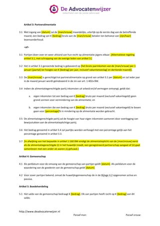 Echtscheidingsconvenant - De Advocatenwijzer | PDF