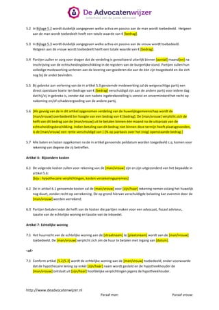 Echtscheidingsconvenant - De Advocatenwijzer | PDF