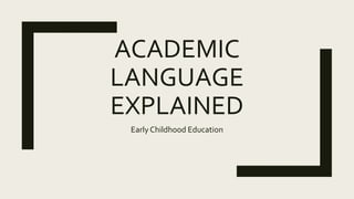 ECE Vocabulary | PPT