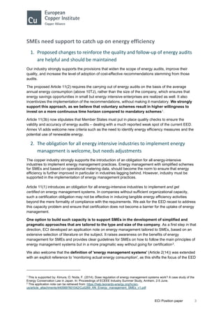 ECI position on the revision of the Energy Efficiency Directive | PDF