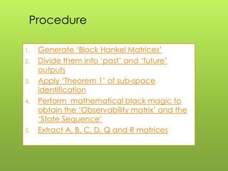 Subspace Identification | PPTX