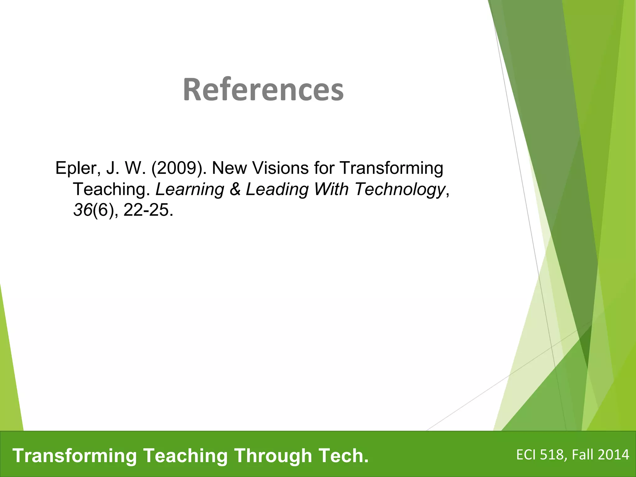 Visions in Education - Transformative PD | PPTX