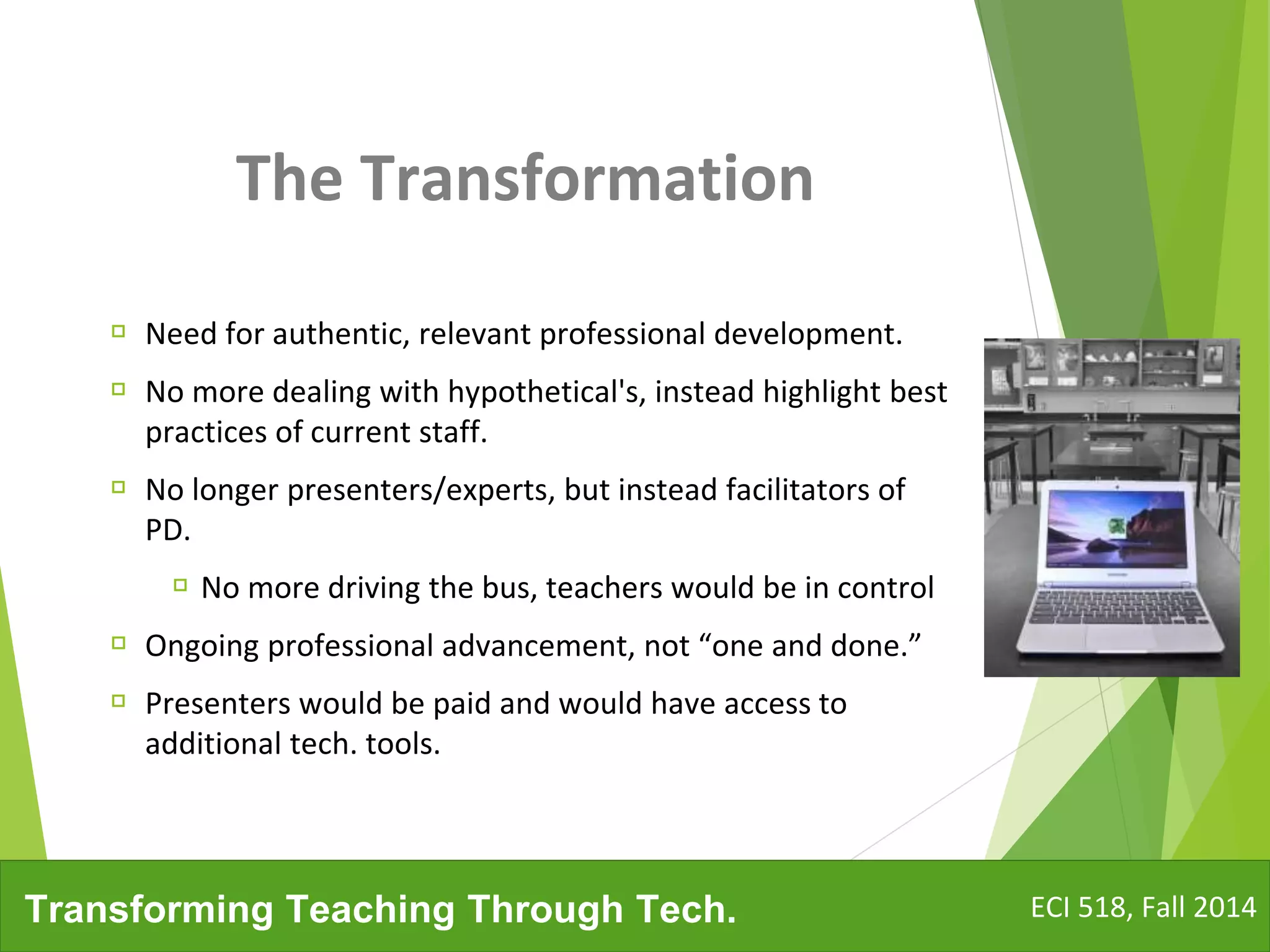 Visions in Education - Transformative PD | PPTX