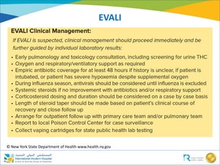 E cigarettes vaping and vaping induced lung injury EVALI | PPTX