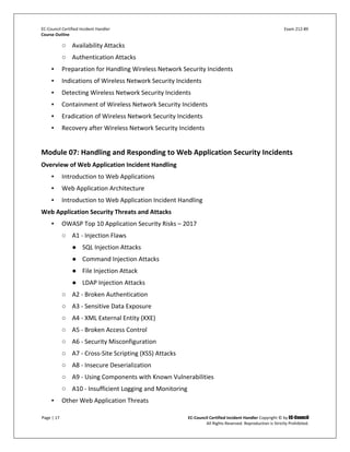 ECIHv12 Course Outline.pdf | Information and Network Security | Computing
