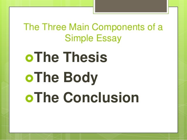 Components of an Essay