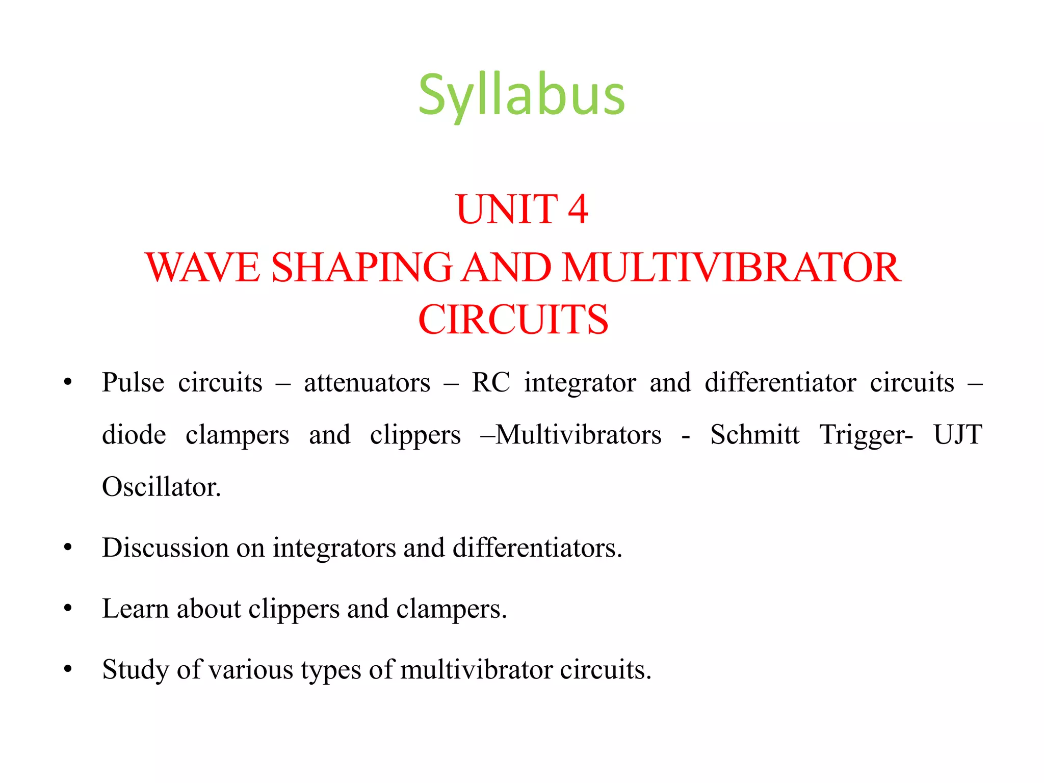 Electronic Circuits II overview | PPT