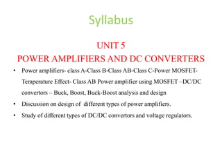 Electronic Circuits II overview | PPT