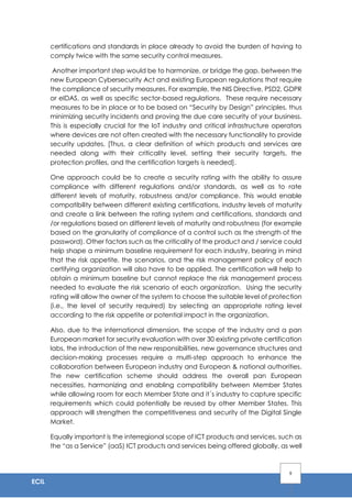 ECIL: EU Cybersecurity Package and EU Certification Framework | PDF | Internet | Computing