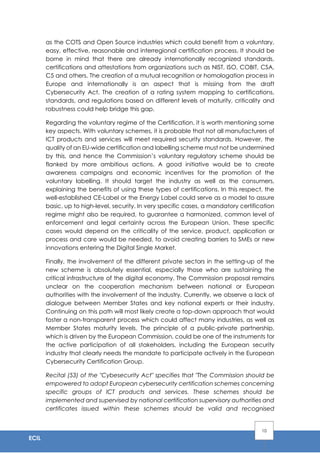 ECIL: EU Cybersecurity Package and EU Certification Framework | PDF ...