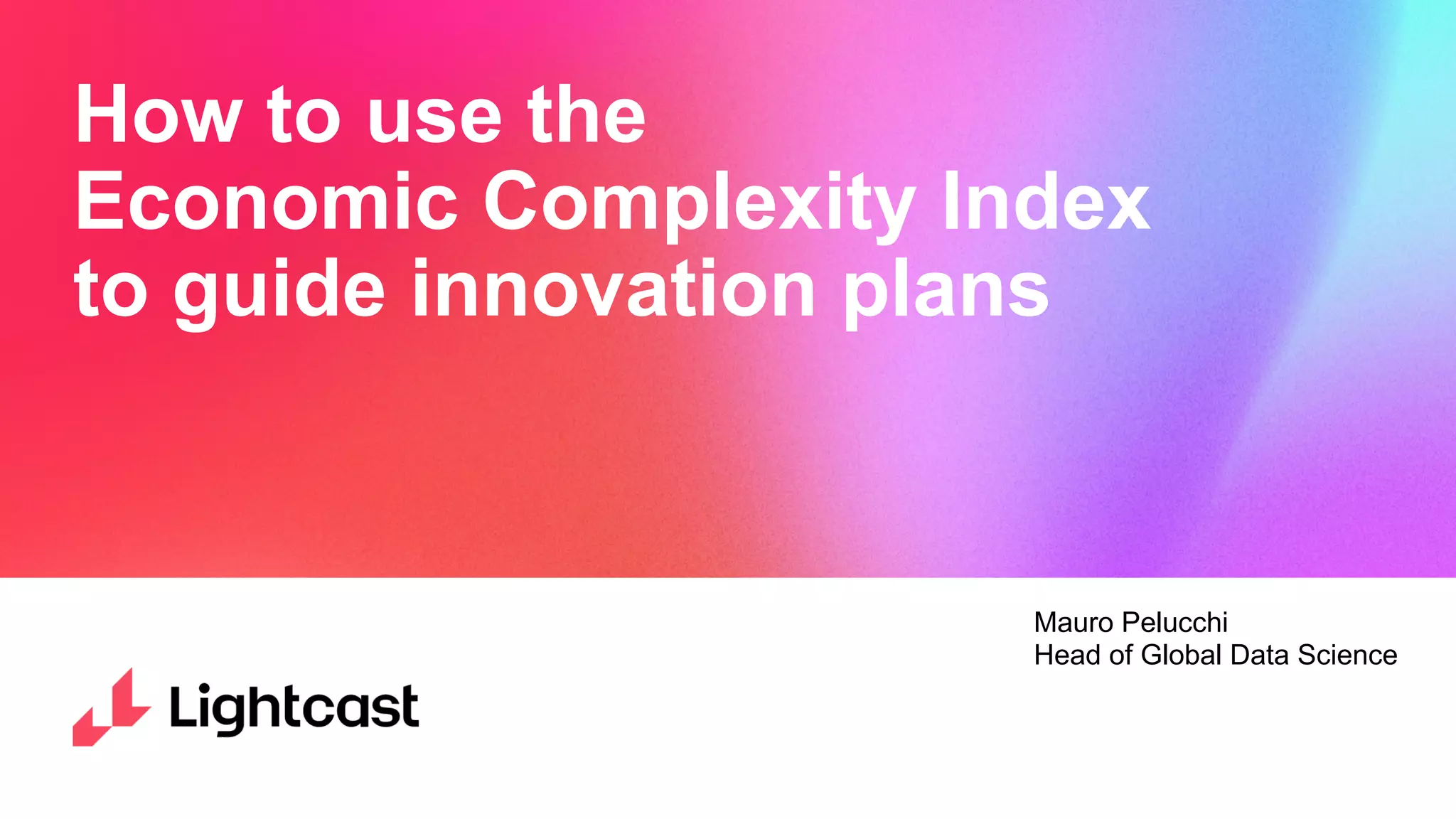 How to use the Economic Complexity Index to guide innovation plans | PDF
