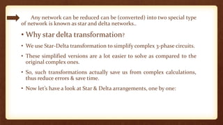 star delta transformation | PPTX