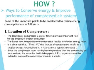 Energy Conservation in Compressed Air System. | PPTX