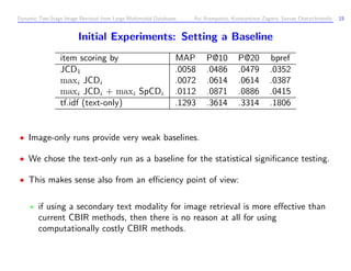Dynamic Two-Stage Image Retrieval from Large Multimodal Databases | PPT