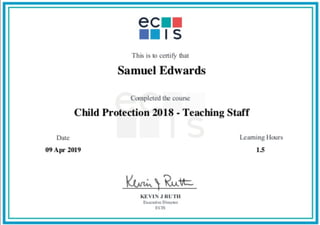 ECIS certificate in Child Protection 2018 | PDF