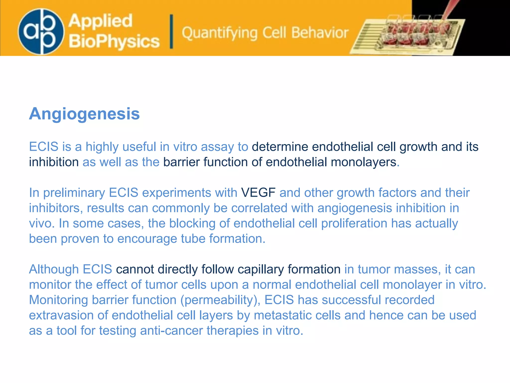 Ecis Applied Biophysics | PPT