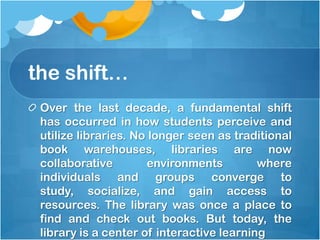 THE LIBRARIES: THEY ARE A-CHANGING | PPT