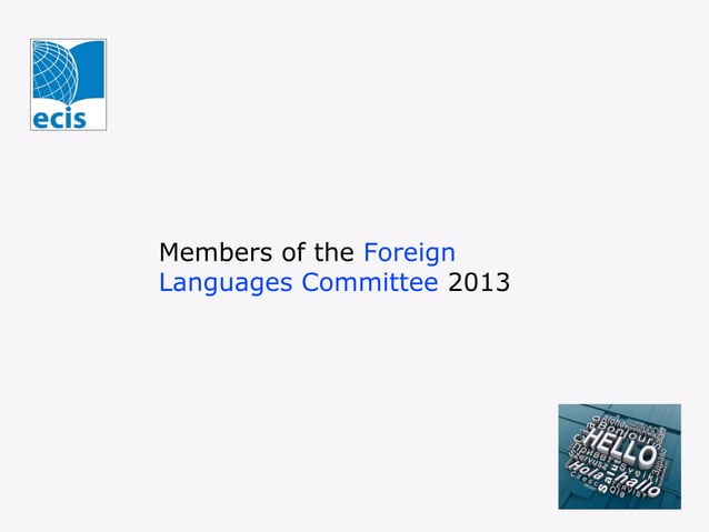 Ecis pre conference-introduction | PPT