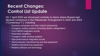 ECJU Emerging Technologies Export Controls 18 November 2024 | PPTX