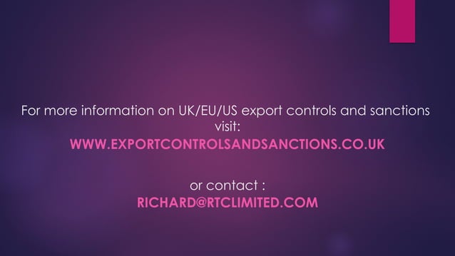 ECJU Emerging Technologies Export Controls 18 November 2024 | PPTX