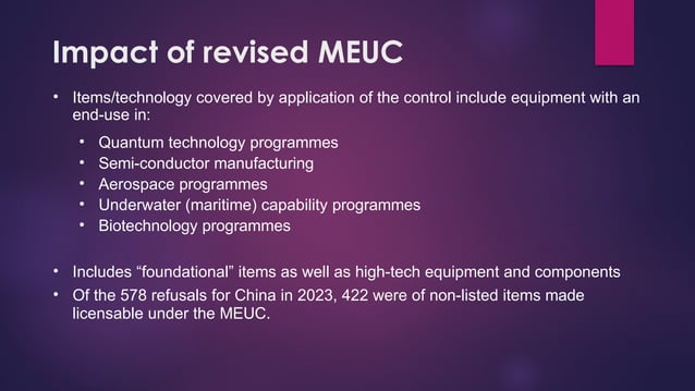 ECJU Emerging Technologies Export Controls 18 November 2024 | PPTX