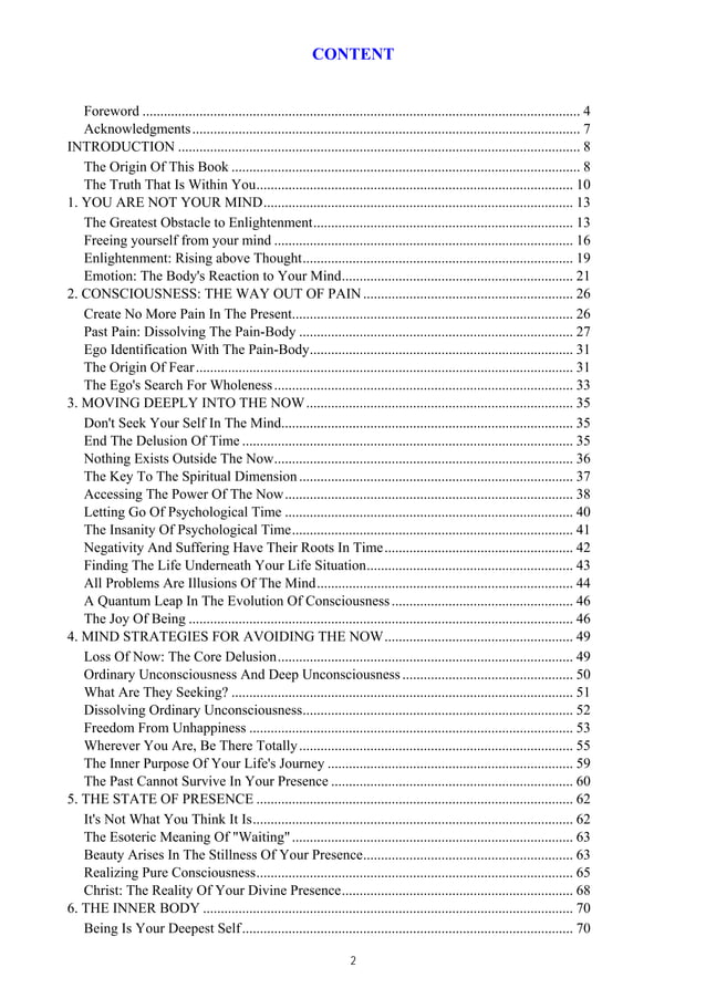 Eckhart tolle-thepowerofnow | PDF