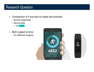 Combining Survey and Wearable Data on Exercise and Sleep | PDF