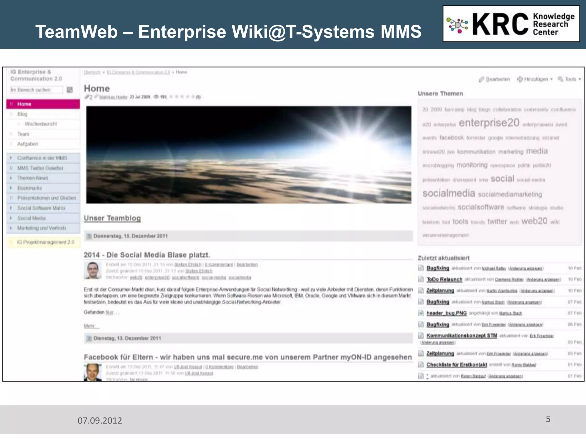 Enterprise Wiki Application Scenarios And Their Relation To User ...