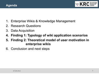 Enterprise Wiki Application Scenarios And Their Relation To User ...