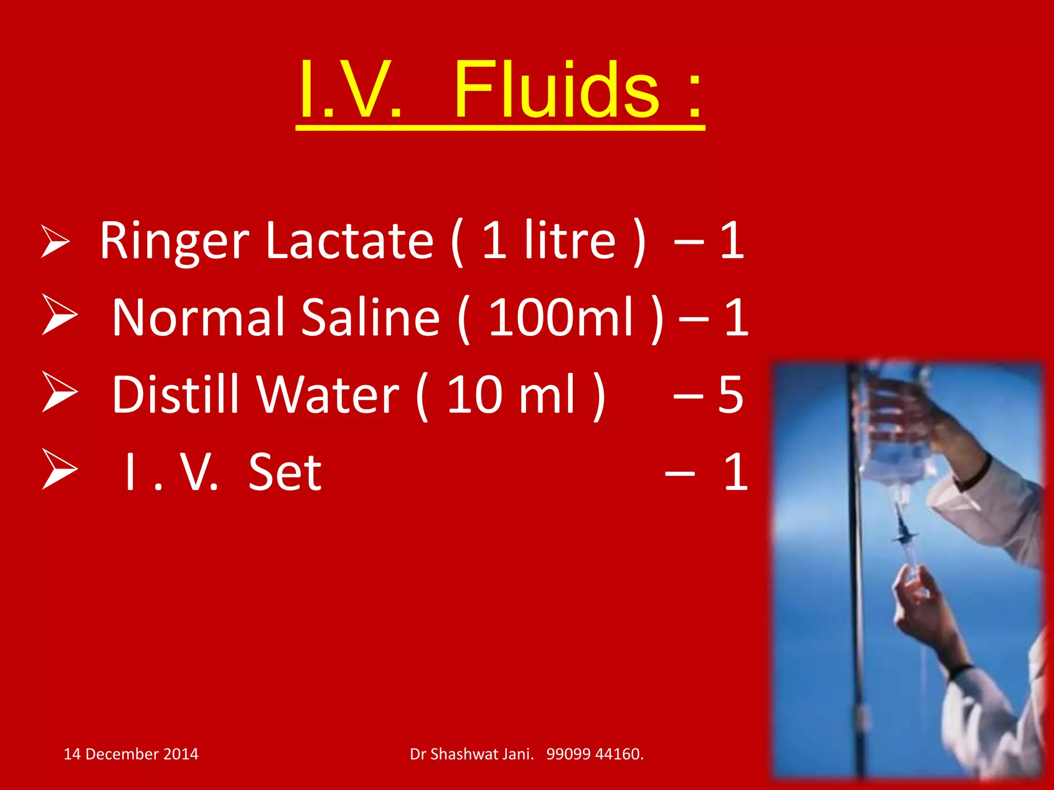 ECLAMPSIA KIT - EVERY MATERNITY SETUP SHOULD BE READY BY DR SHASHWAT ...