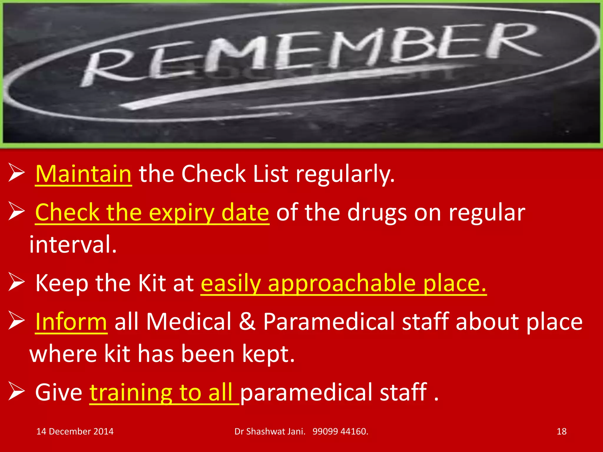 ECLAMPSIA KIT - EVERY MATERNITY SETUP SHOULD BE READY BY DR SHASHWAT ...