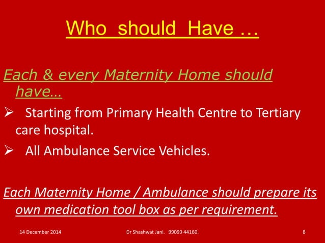 ECLAMPSIA KIT - EVERY MATERNITY SETUP SHOULD BE READY BY DR SHASHWAT ...