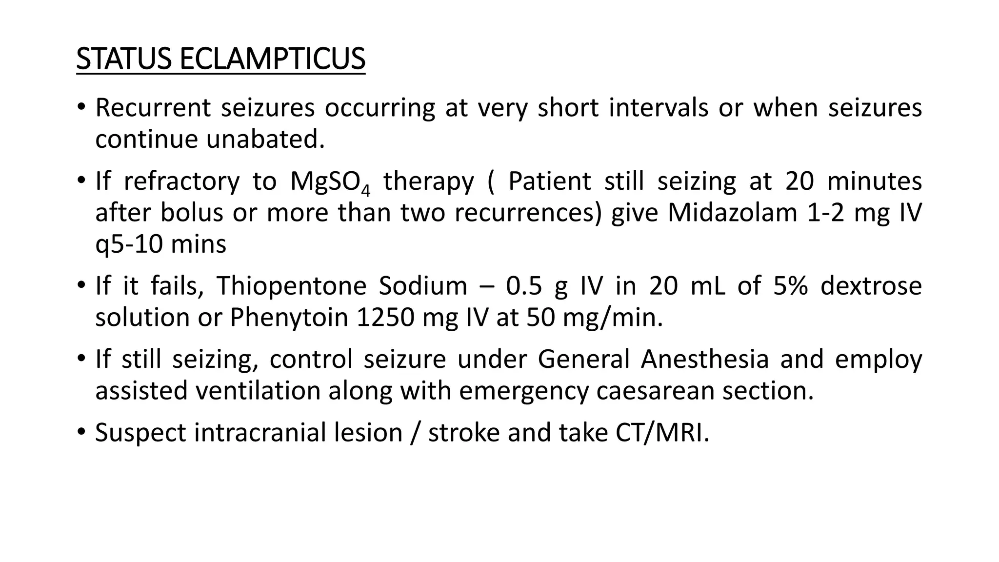 Treatment of Eclampsia | PPTX