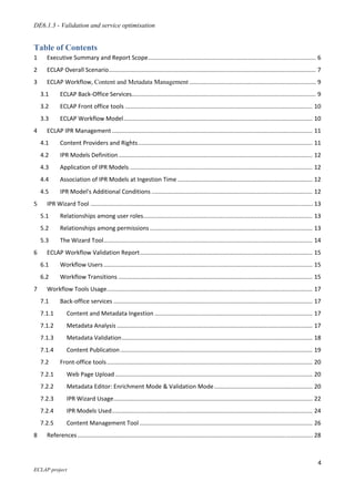 Eclap Validation and service optimisation, final report | PDF