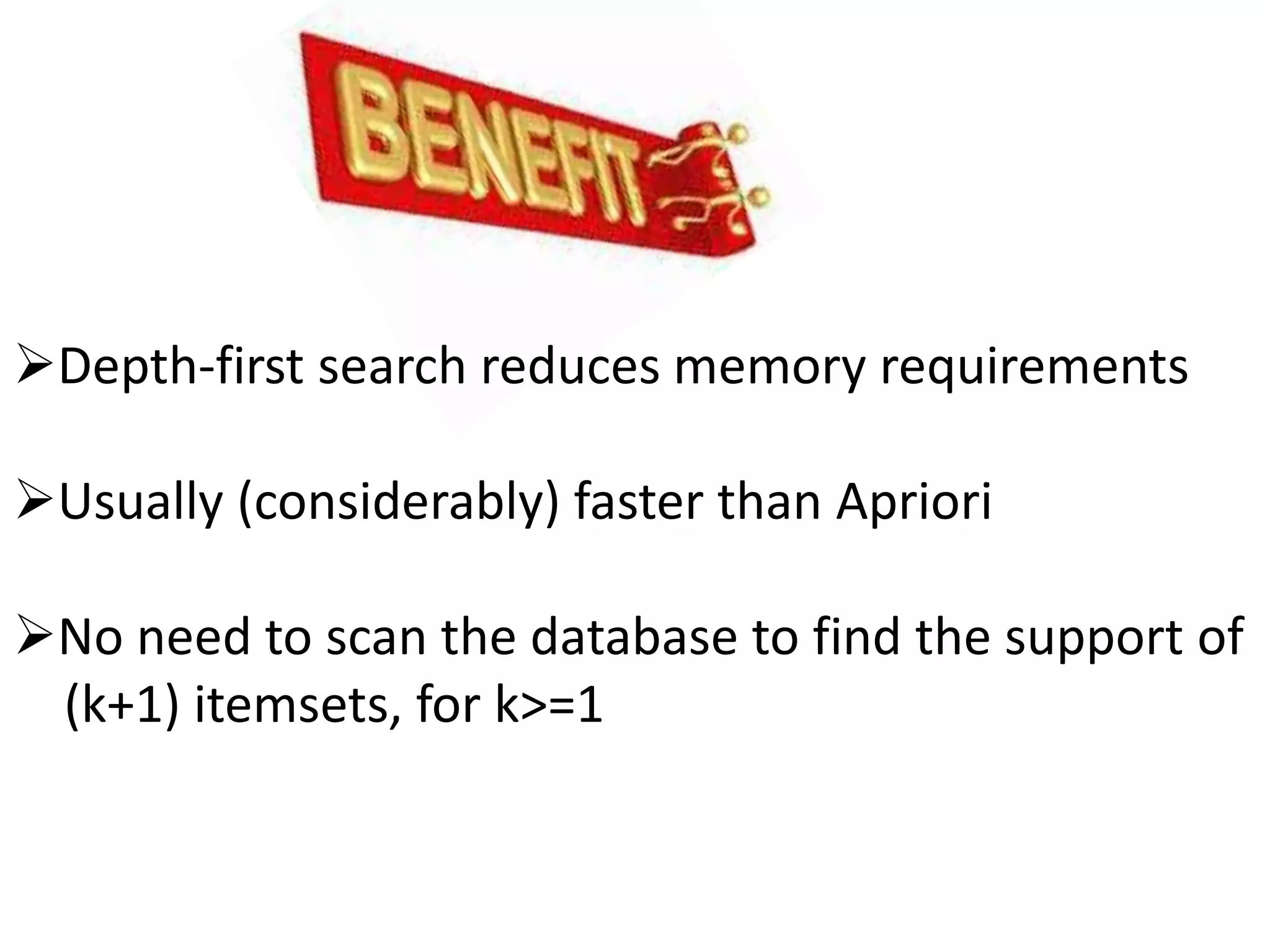 Eclat algorithm in association rule mining | PPTX