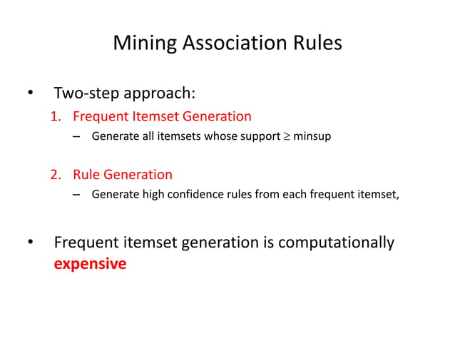 Eclat algorithm in association rule mining | PPTX | Databases | Computer Software and Applications