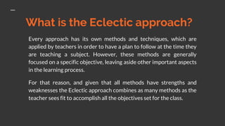 Eclectic approach | PDF