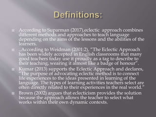 Eclectic approach | PPTX