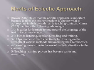Eclectic approach | PPTX