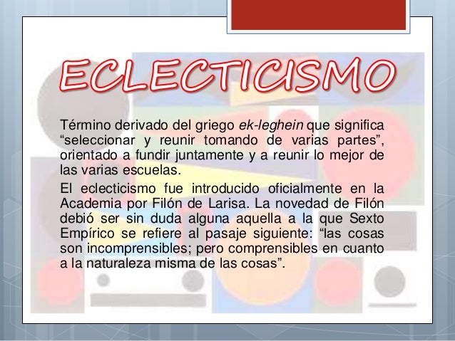 Eclecticismo