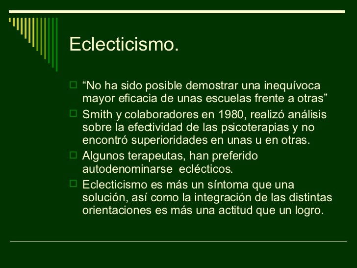 Eclecticismo Que Es