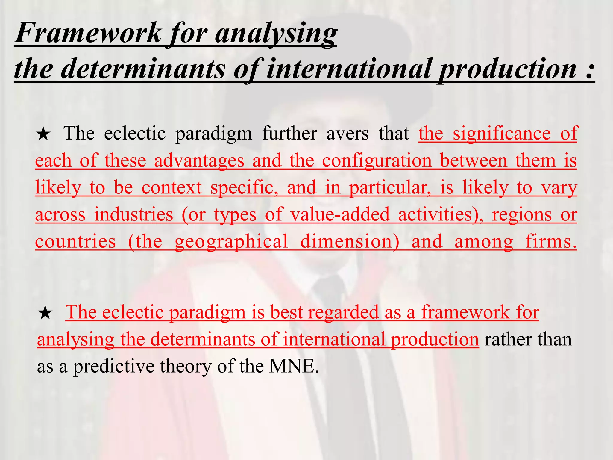 Eclectic paradigm Dunning | PDF
